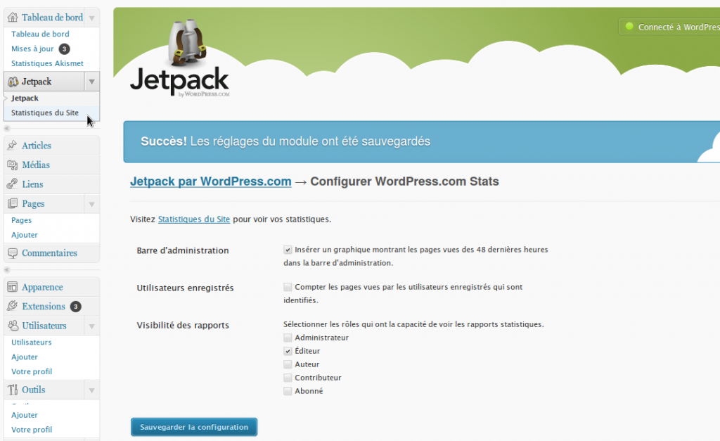 Fini le plugin WordPress Stats, passez à Jetpack! – Galipe.net